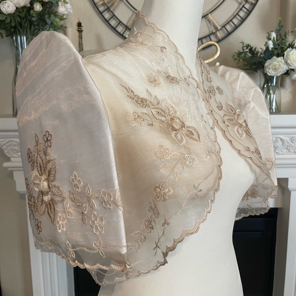 Dresses | Natural Beige Terno Sleeve Filipiniana Bolero | Poshmark